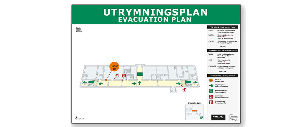 Firesafe | Utrymningsplaner utrymningsvägar